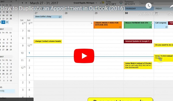 Duplicate An Appointment In Outlook Turner Time Management