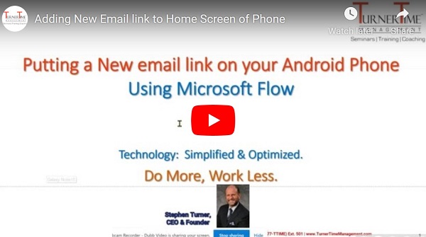 How To Put New E mail Link To Your Phone s Home Screen Turner Time Management